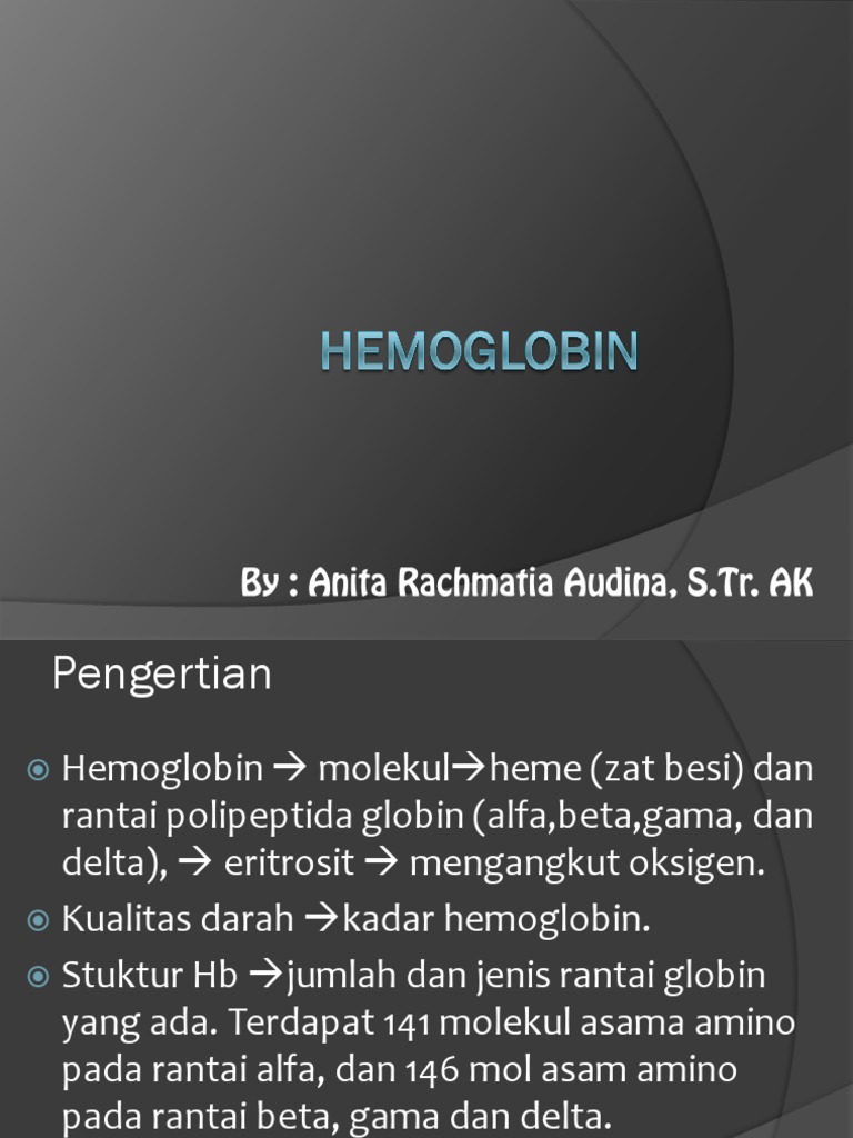 Hemoglobin | PDF | Pengembangan Diri | Kesehatan Holistik
