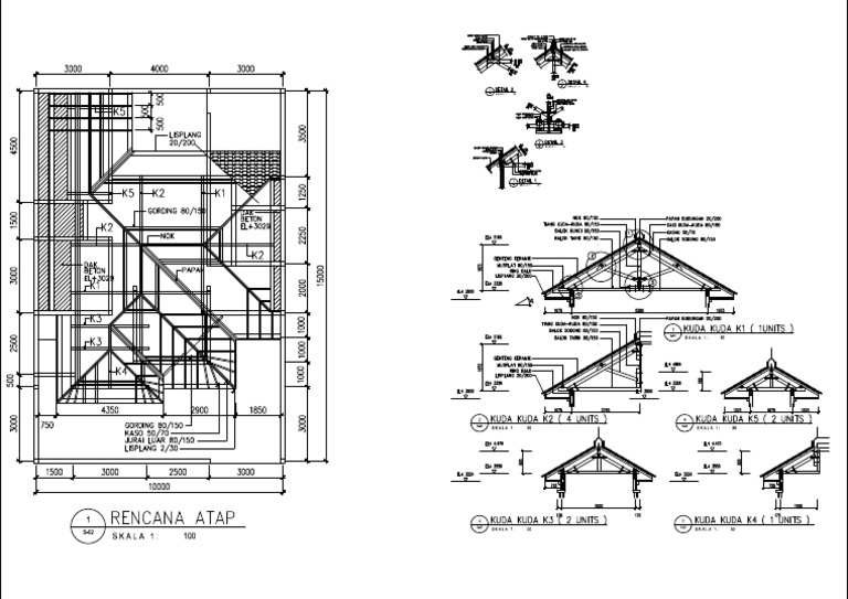 Rencana Rangka Atap File Dwg-Layout1 PDF | PDF