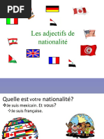 Les Adjectifs de Nationalité | PDF