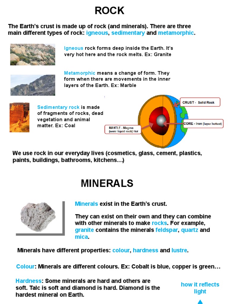 The Earth's Crust Is Made Up of Rock (And Minerals) - There Are Three ...