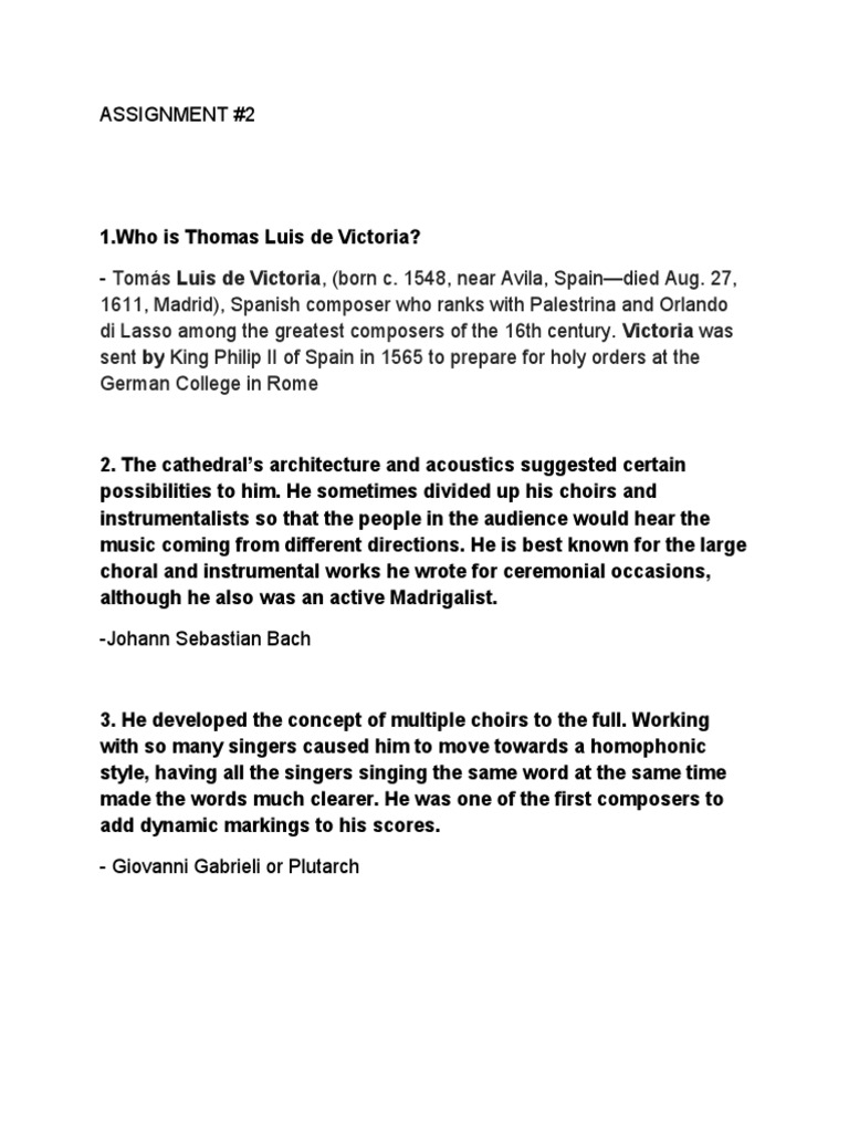 ASSIGNMENT#2 | Download Free PDF | Choir | Composers
