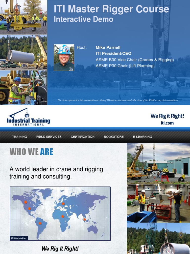 ITI Master Rigger Course: Interactive Demo | PDF | Crane (Machine) | Nature