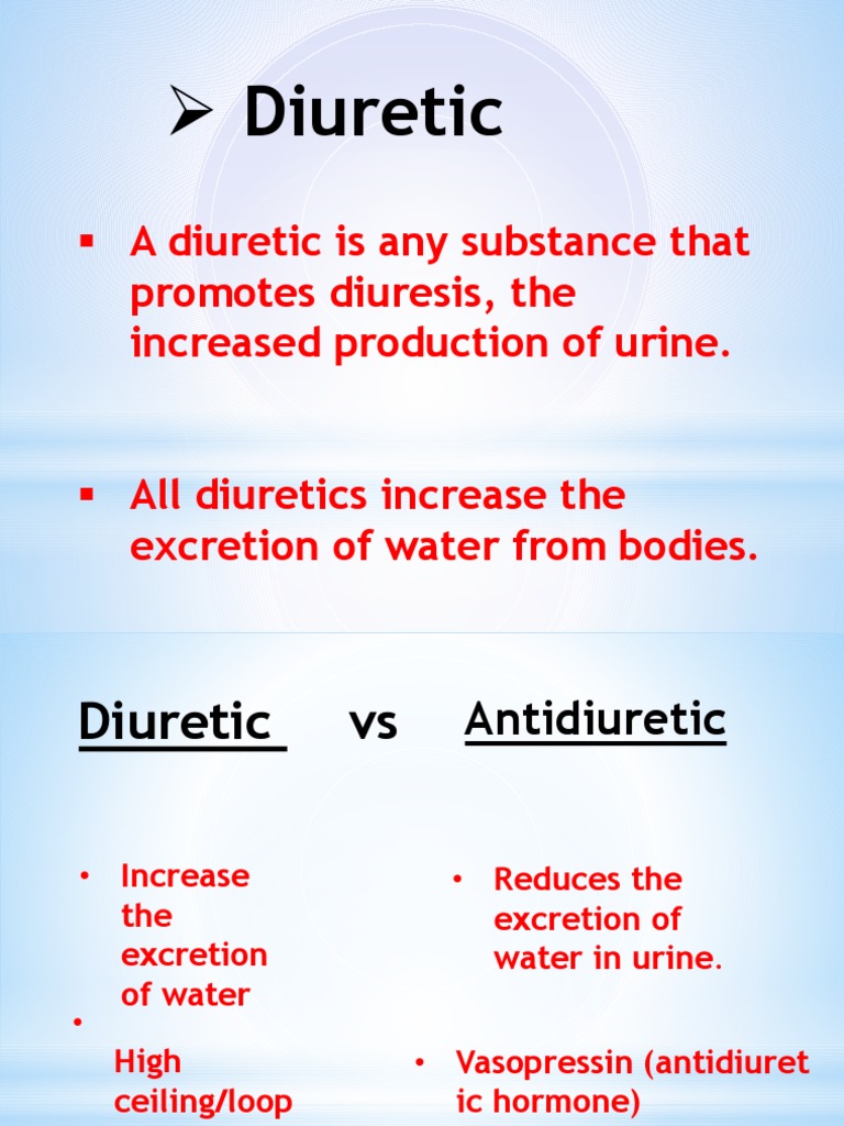 Diuretics Slideshare | PDF | Drugs | Medical Specialties