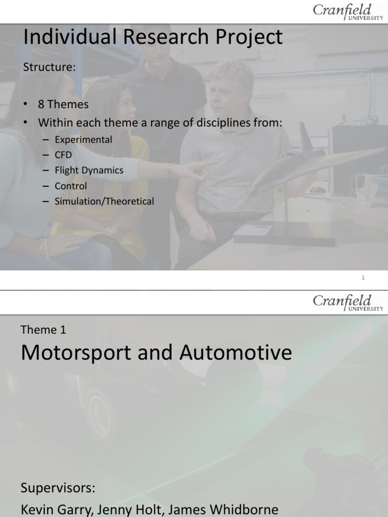 Individual Research Project: Structure: - 8 Themes - Within Each Theme ...