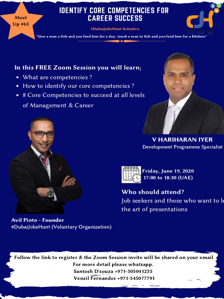 Free Zoom Session on Core Competencies | PDF