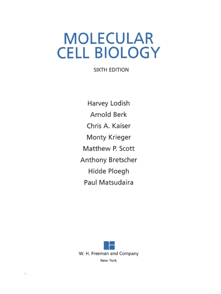 Molecular Cell Biology (Lodish, Sixth Edition) (PDFDrive) PDF | PDF ...