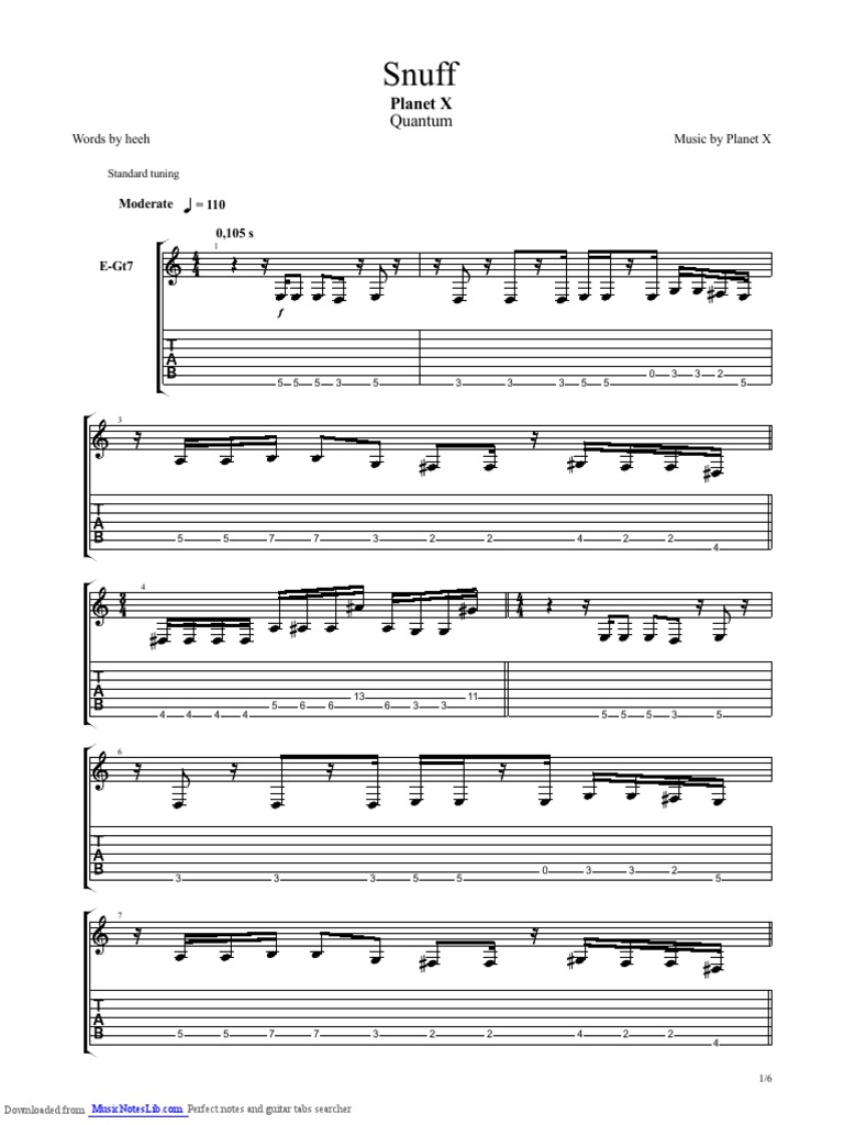 Slipknot Snuff Guitar Chords