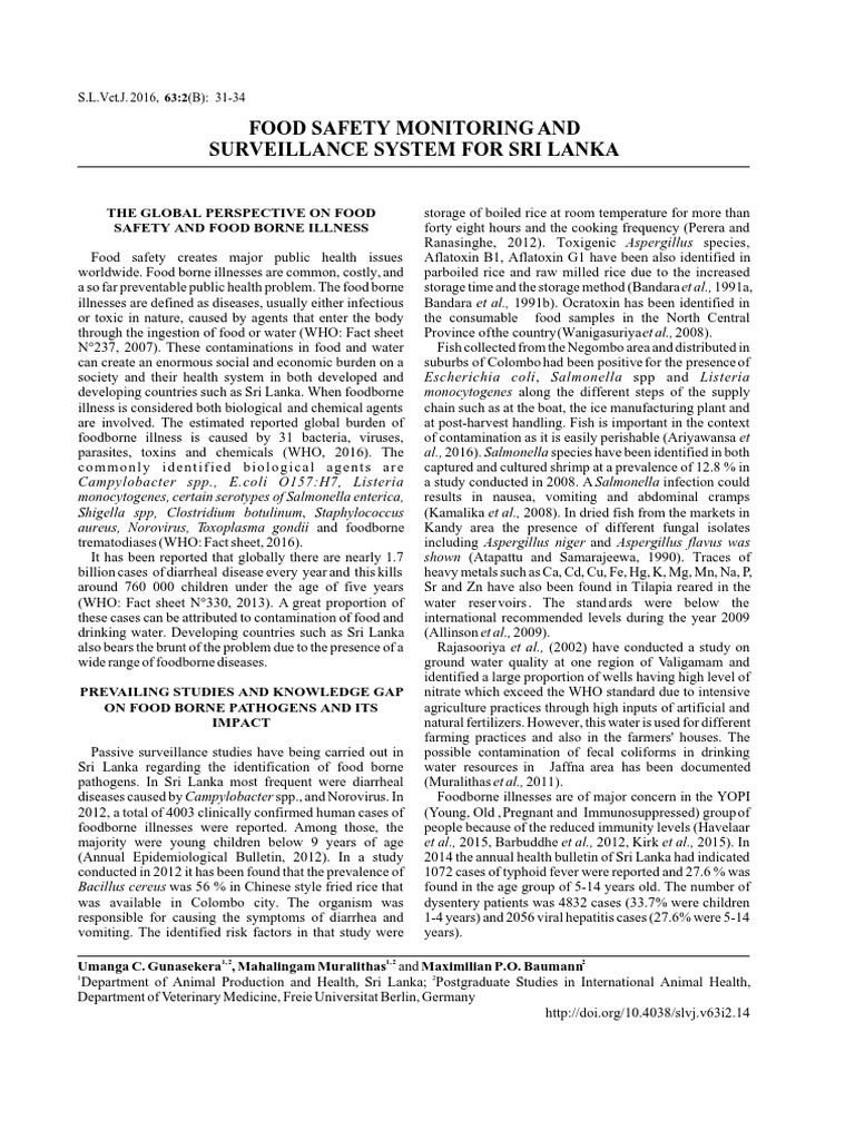 Food Safety Monitoring and | PDF | Foodborne Illness | Food Safety