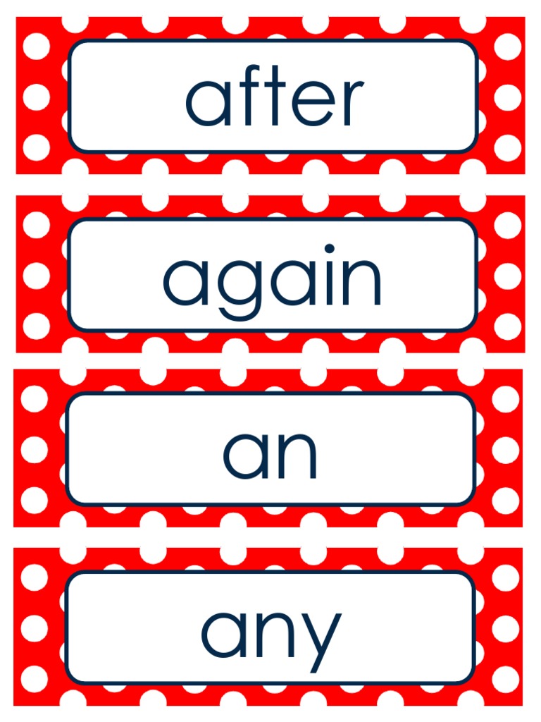 First Grade Dolch Sight Words | PDF