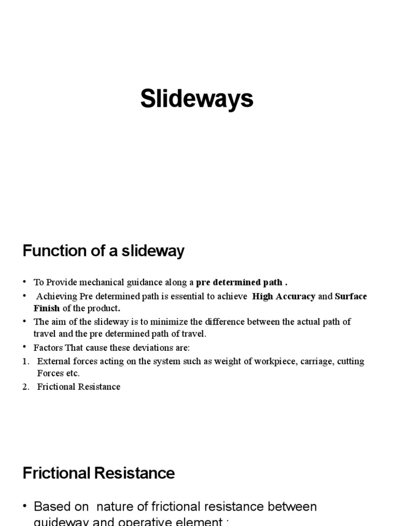 Slideways | PDF | Friction | Wear