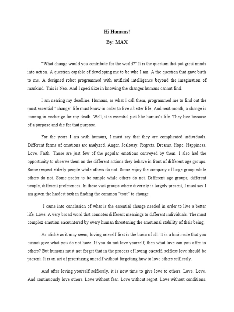 Hi Humans | PDF | Love | Emotions