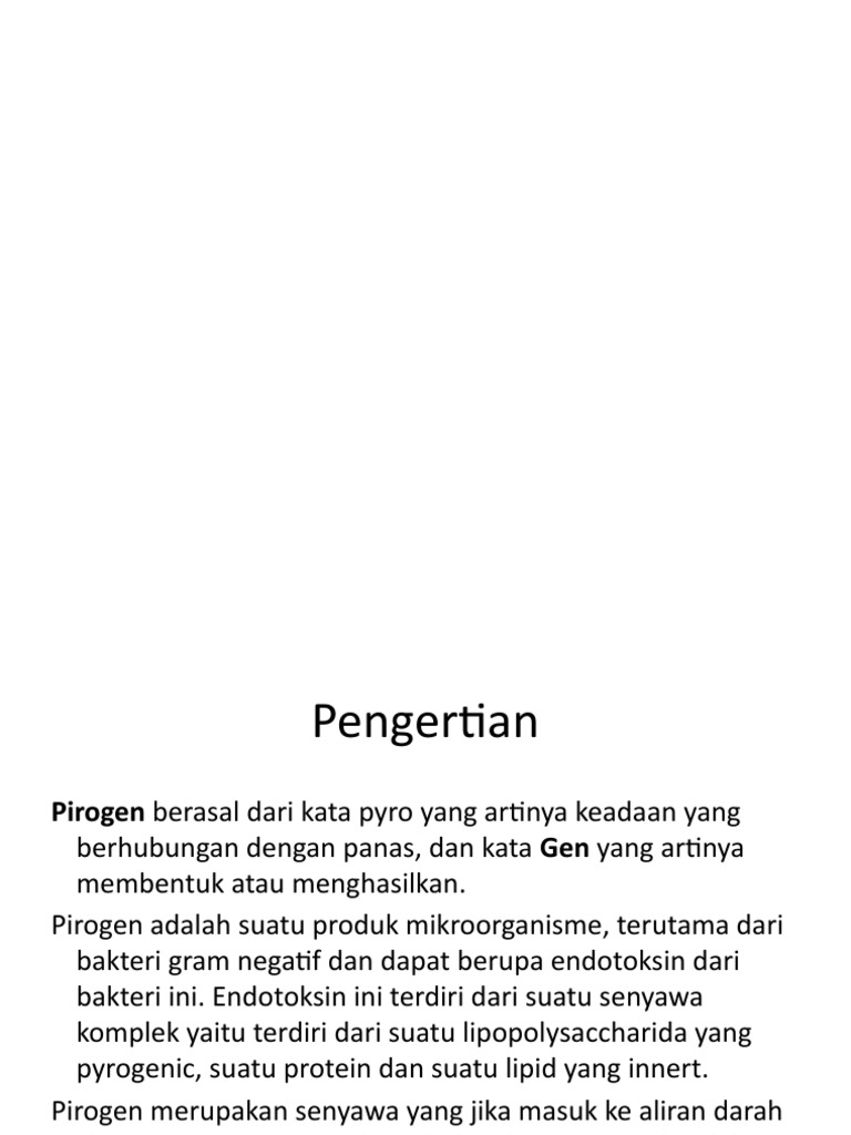 Definisi dan Uji Pirogen pada Obat | PDF