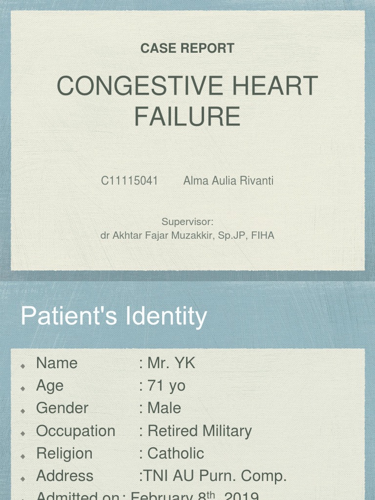 Congestive Heart Failure: Case Report | PDF | Heart Failure | Heart
