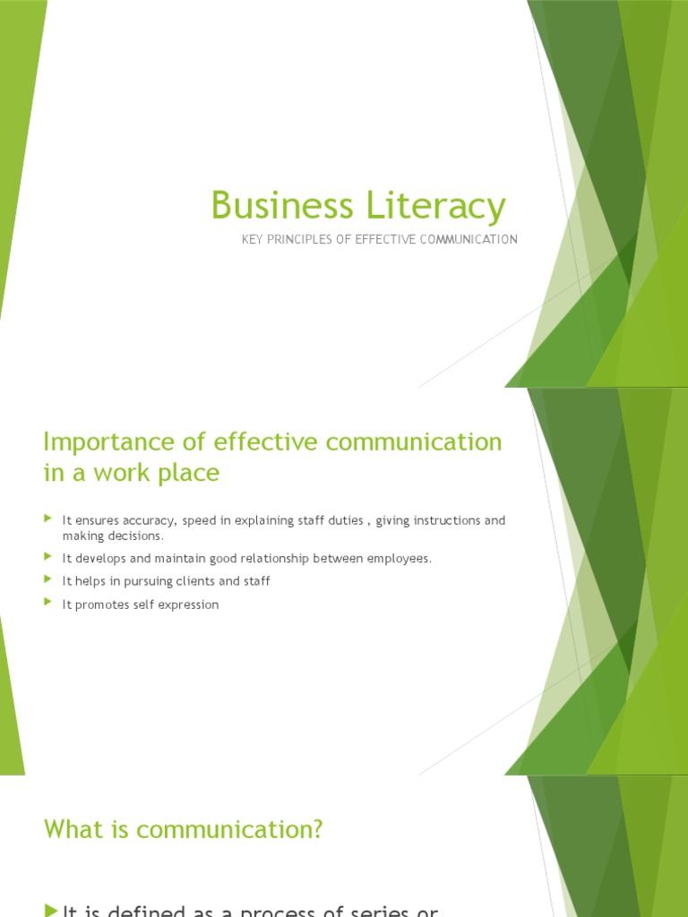Key Principles of Effective Communication | PDF | Nonverbal ...