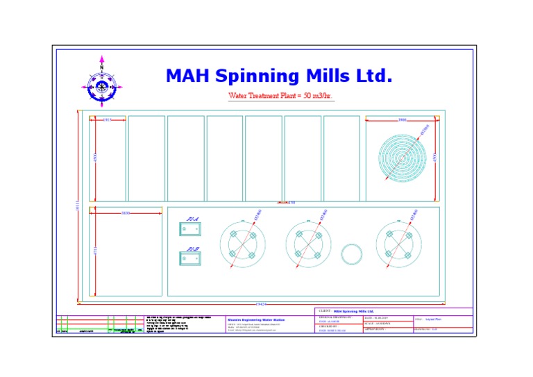 MAH Spinning Mills 50 m3 WTP Layout | PDF | Nature