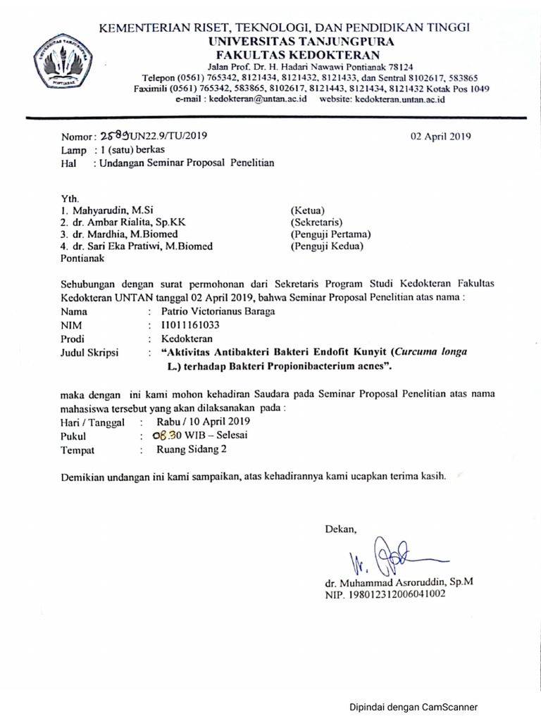 Undangan Proposal Seminar Patrio | PDF