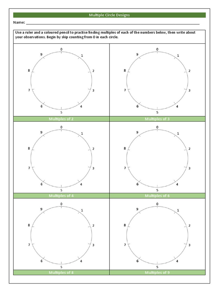 Multiple Circle Designs: Name | PDF