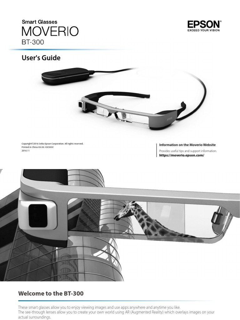 User's Guide: Information On The Moverio Website | PDF | Headphones ...