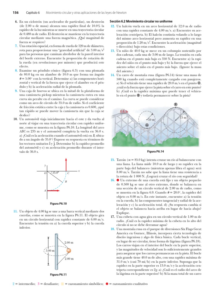 Ejercicios Capitulo 6 | PDF | Aceleración | Masa
