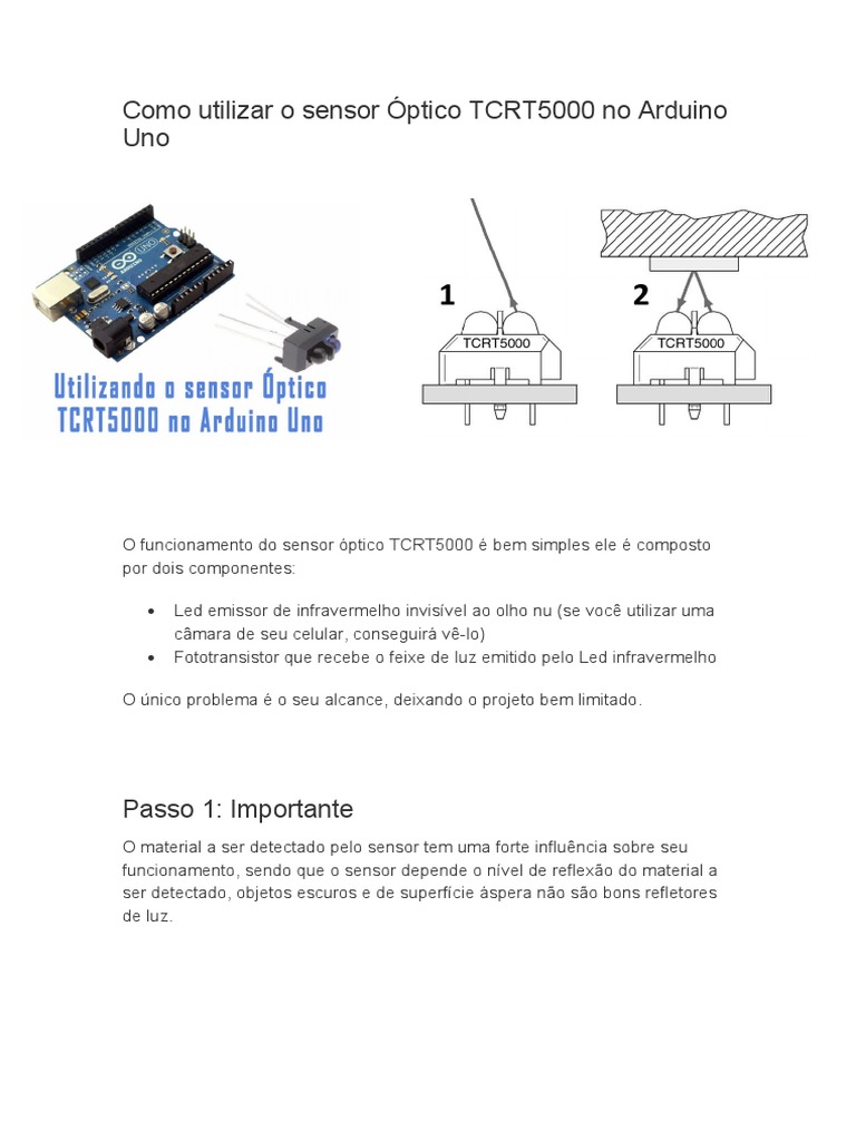 Como Utilizar o Sensor Óptico TCRT5000 No Arduino Uno | Download grátis ...