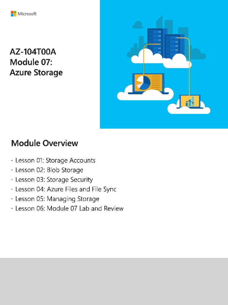 AZ 104T00A Module - 07 | Download Free PDF | Computer Data Storage | Replication (Computing)