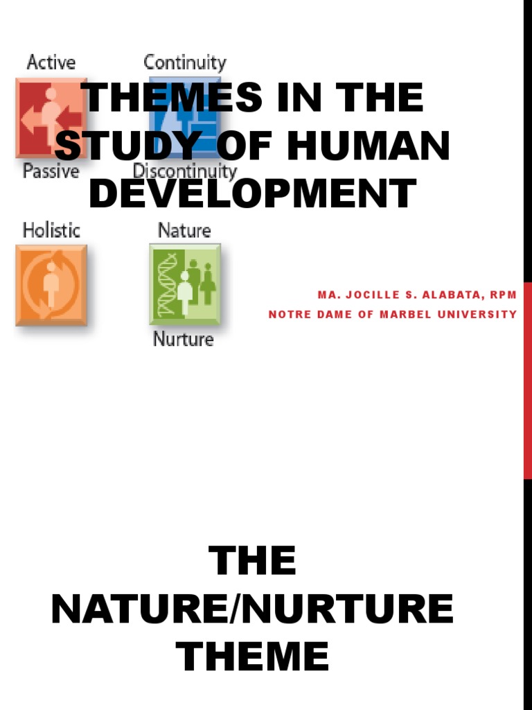 Themes in The Study of Human Development: Ma. Jocille S. Alabata, RPM ...