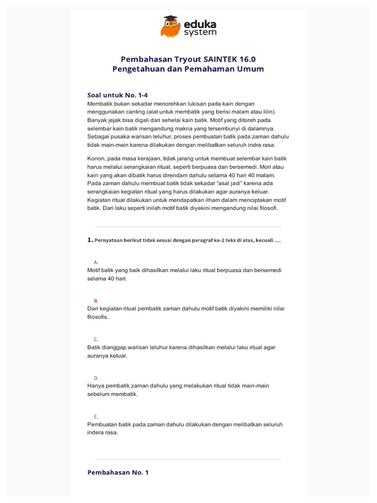 Pengetahuan Dan Pemahaman Umum | PDF