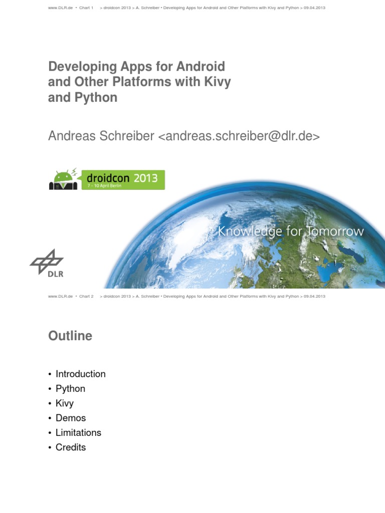 Developing Apps For Android With Kivy PDF | PDF | German Aerospace Center | Android (Operating ...