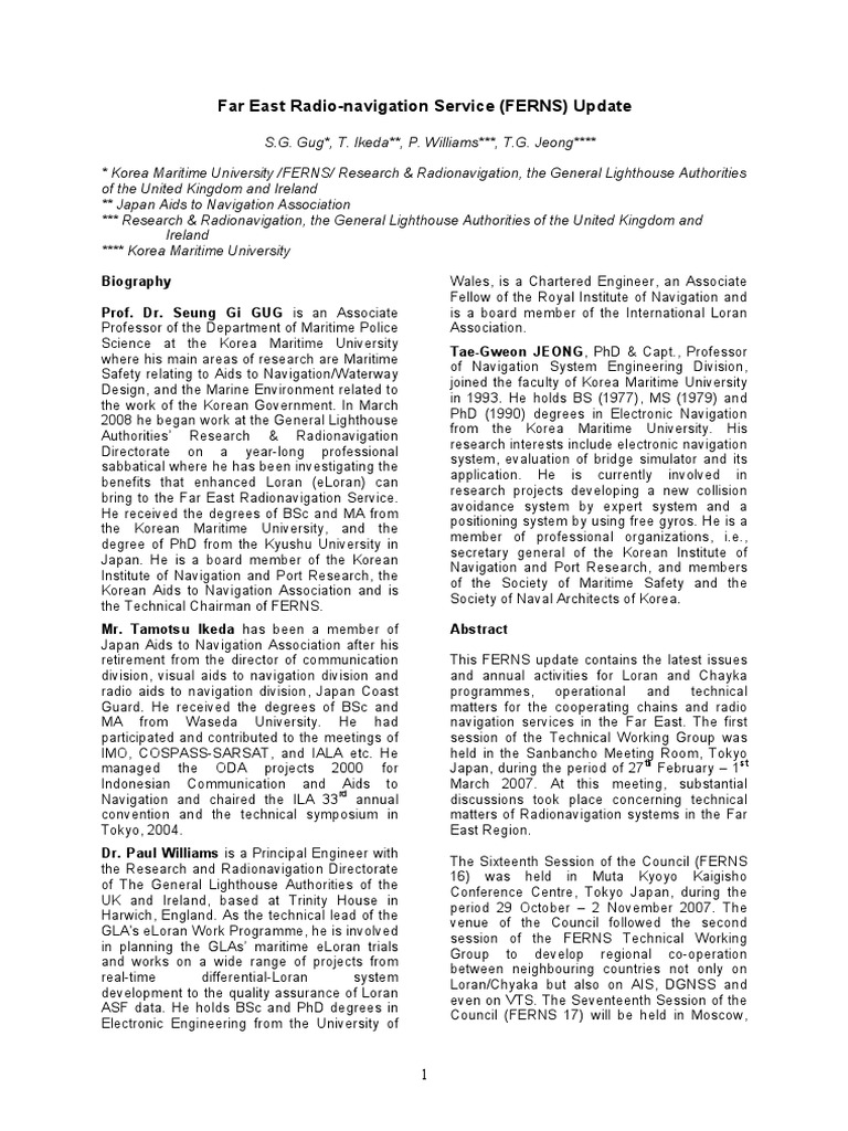 FERNS Update PDF | PDF | Transmitter | Telecommunications Engineering