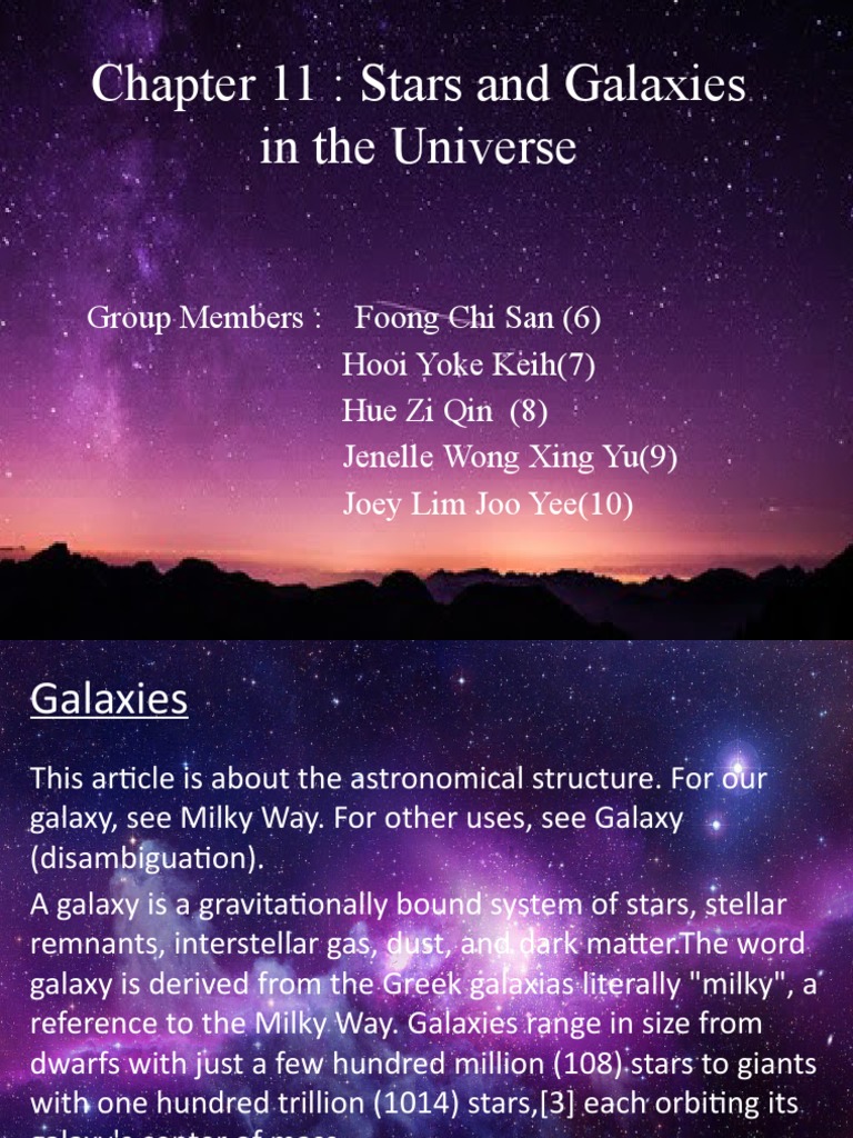 Chapter 11: Stars and Galaxies in The Universe | PDF | Galaxy | Milky Way