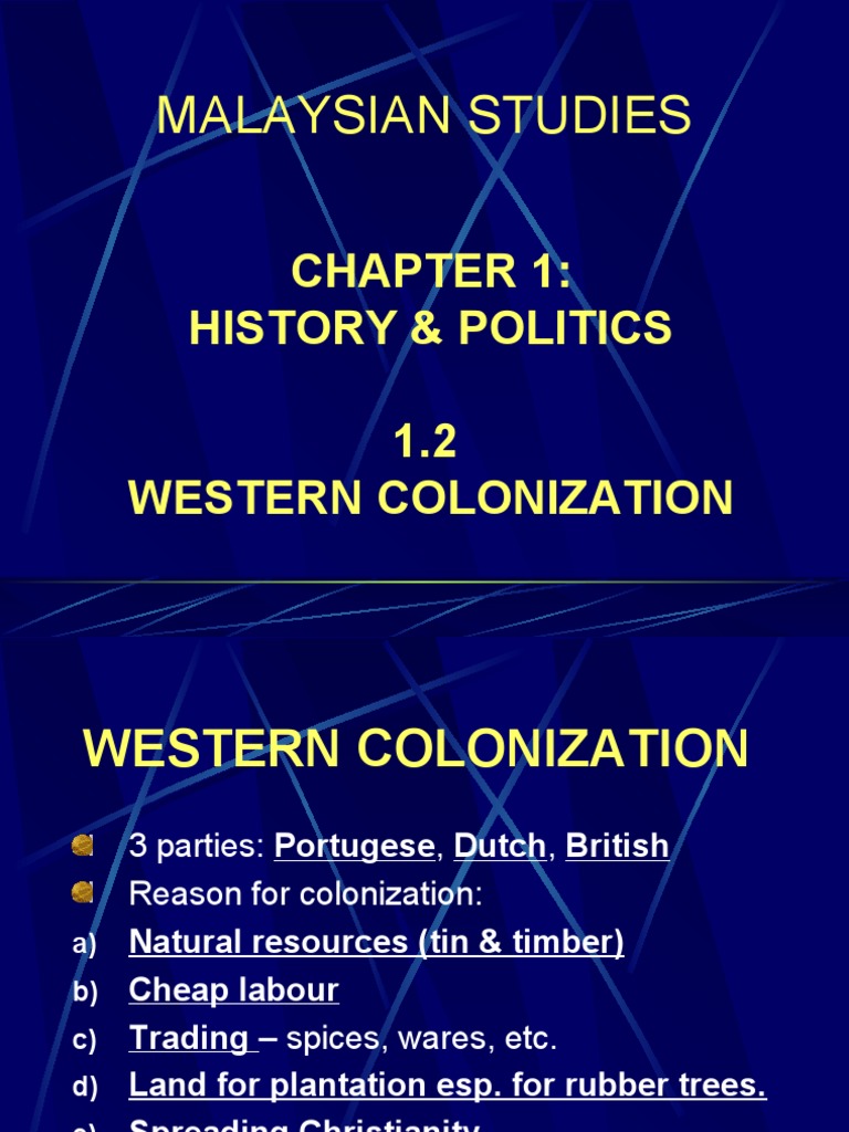 Chapter 1.2 - Western Colonization | PDF | Malaysia | Strait Of Malacca