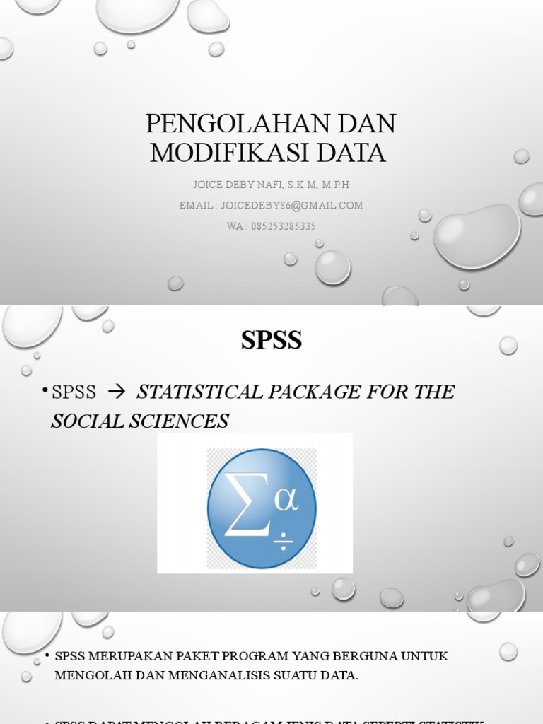 Panduan Lengkap SPSS untuk Analisis Data | PDF | Metode & Bahan Ajar ...