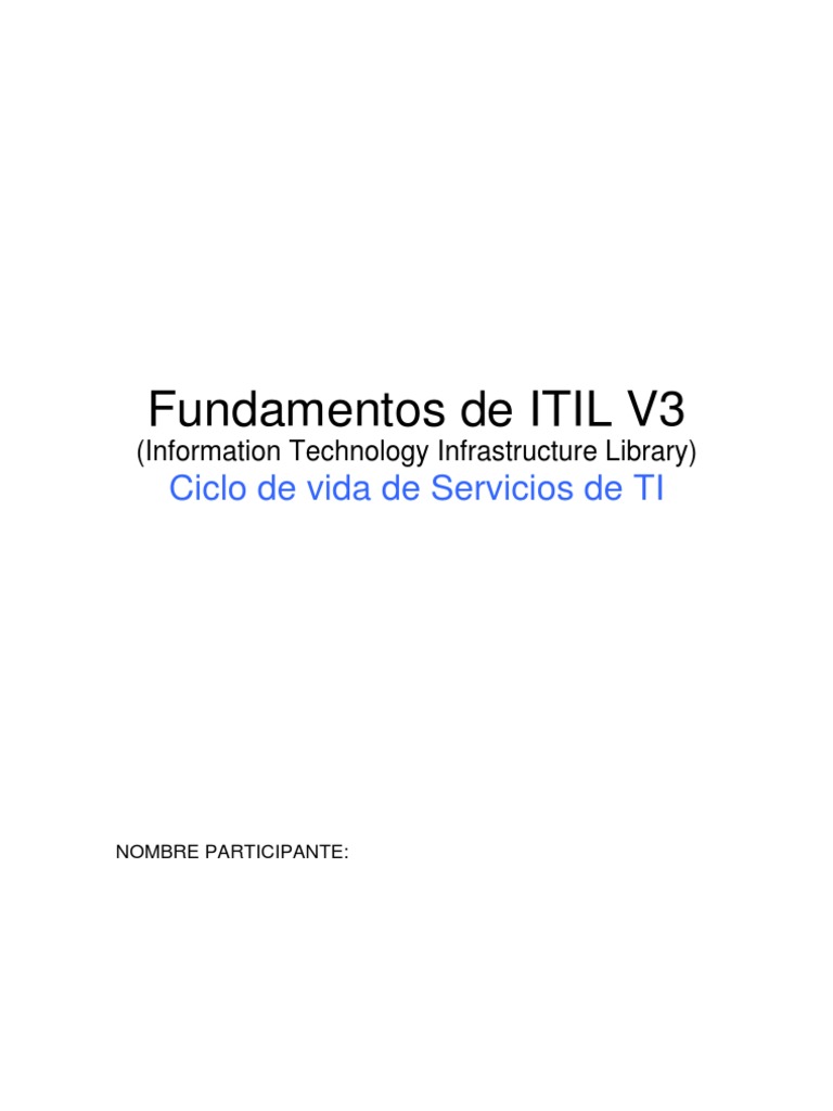 Manual Itil v3 | PDF | Itil | It Service Management