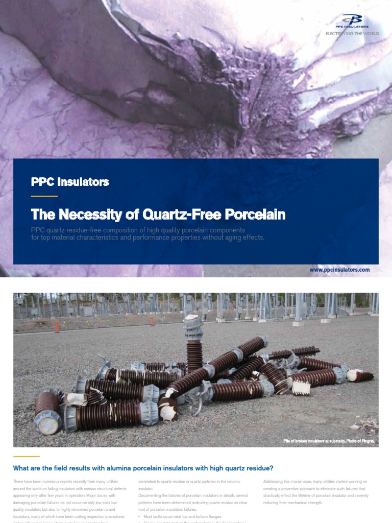 The Necessity of Quartz-Free Porcelain: PPC Insulators | PDF ...