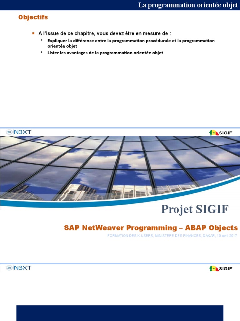 BC401 - ABAP Objects Exercices | PDF | Classe (informatique) | Programmation orientée objet