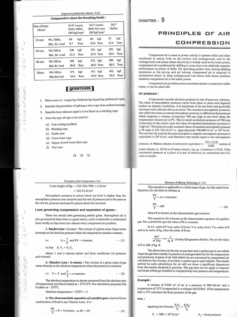 Principles of Air Compression: - Questions | Download Free PDF | Gases ...