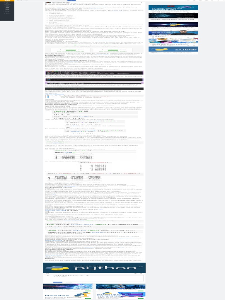 Data Science With Python Explained Pdf Pdf Python Programming Language Machine Learning
