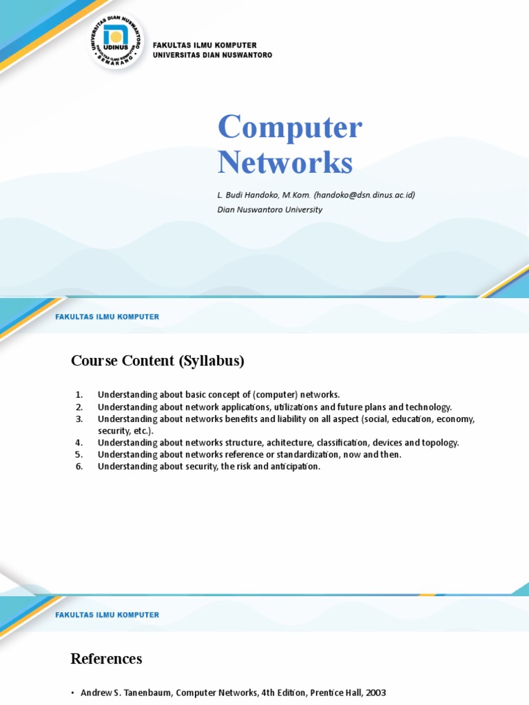 Computer Networks Course Syllabus | PDF | Internet Of Things | Computer ...