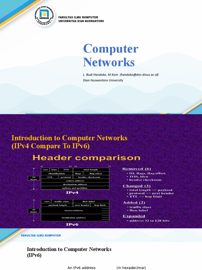 Computer Network - Topic 8 | PDF | I Pv6 | Ip Address