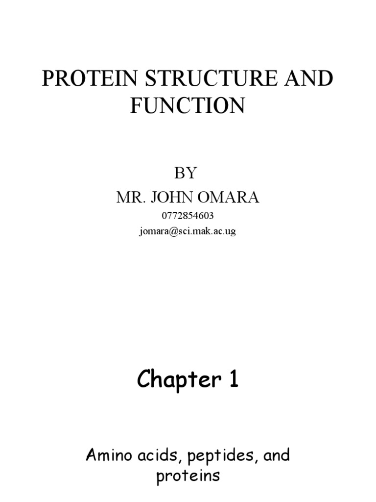 Protein Structurs and Function | PDF | Amino Acid | Gel Electrophoresis