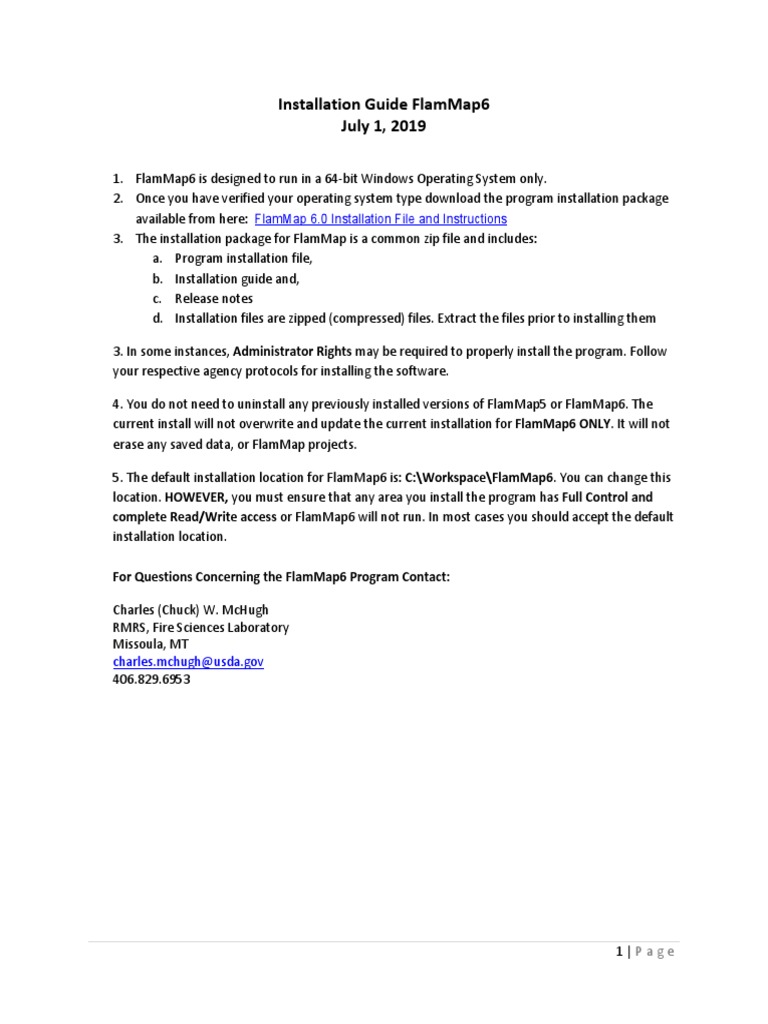 FlamMap6 Installation Instructions | PDF | System Software | Computing