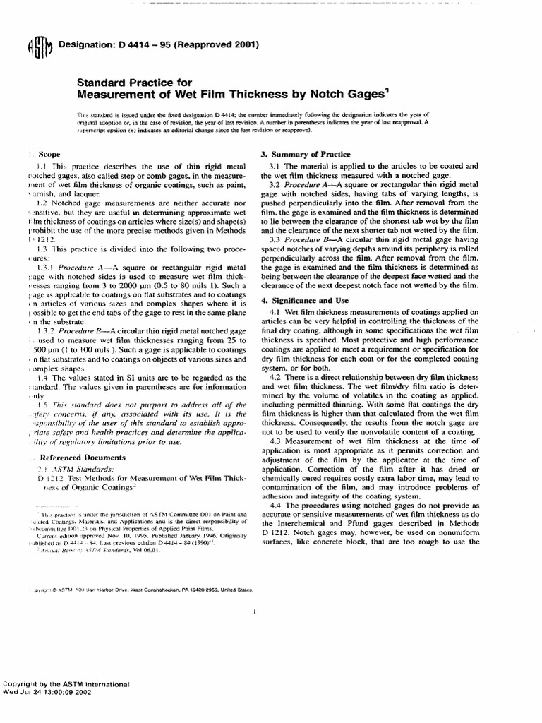 Astm D 4414-95 | PDF
