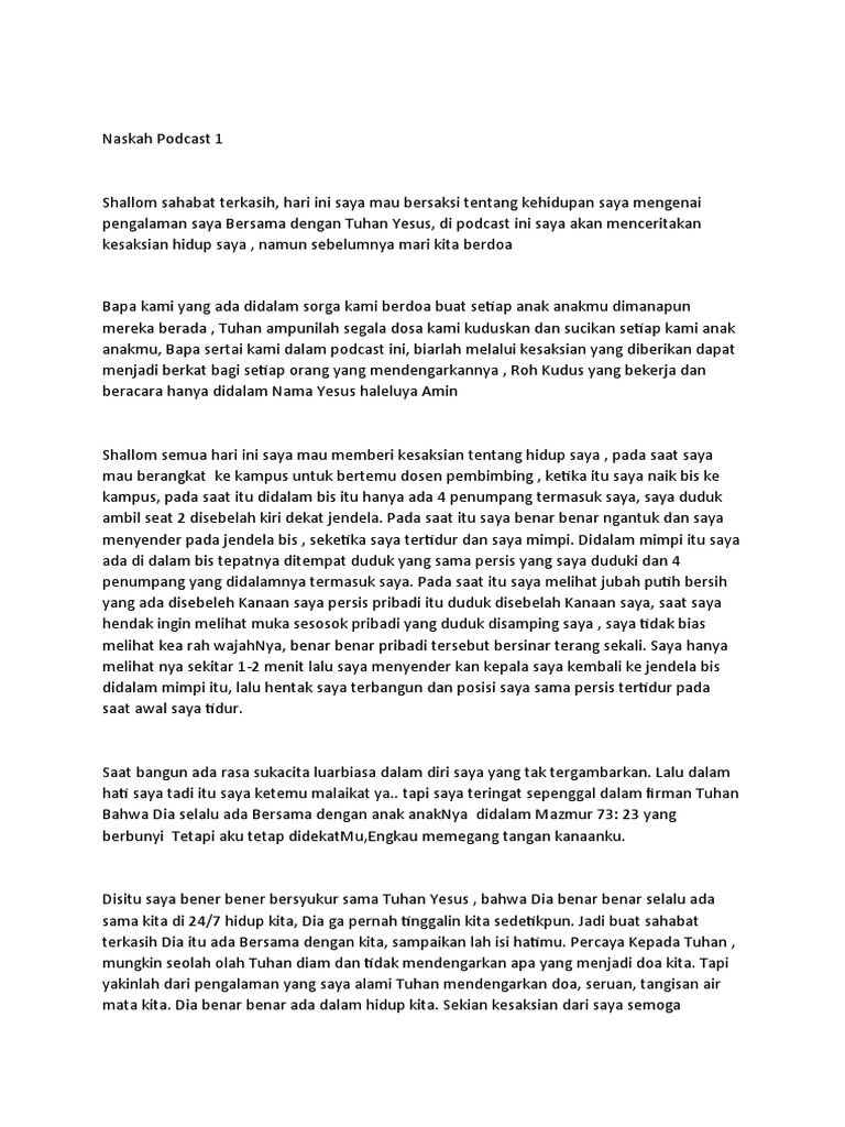 Naskah Podcast 1 | PDF