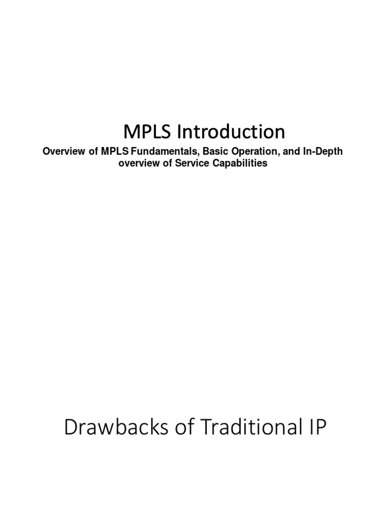 Overview of MPLS Basic Operation and in Depth Config Part 1590764138 ...