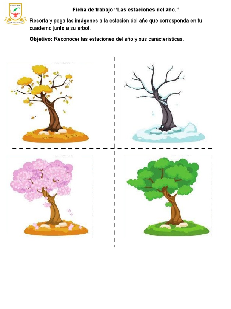 Hojas De Trabajo Sobre Las Estaciones Para Primer Grado Las Estaciones