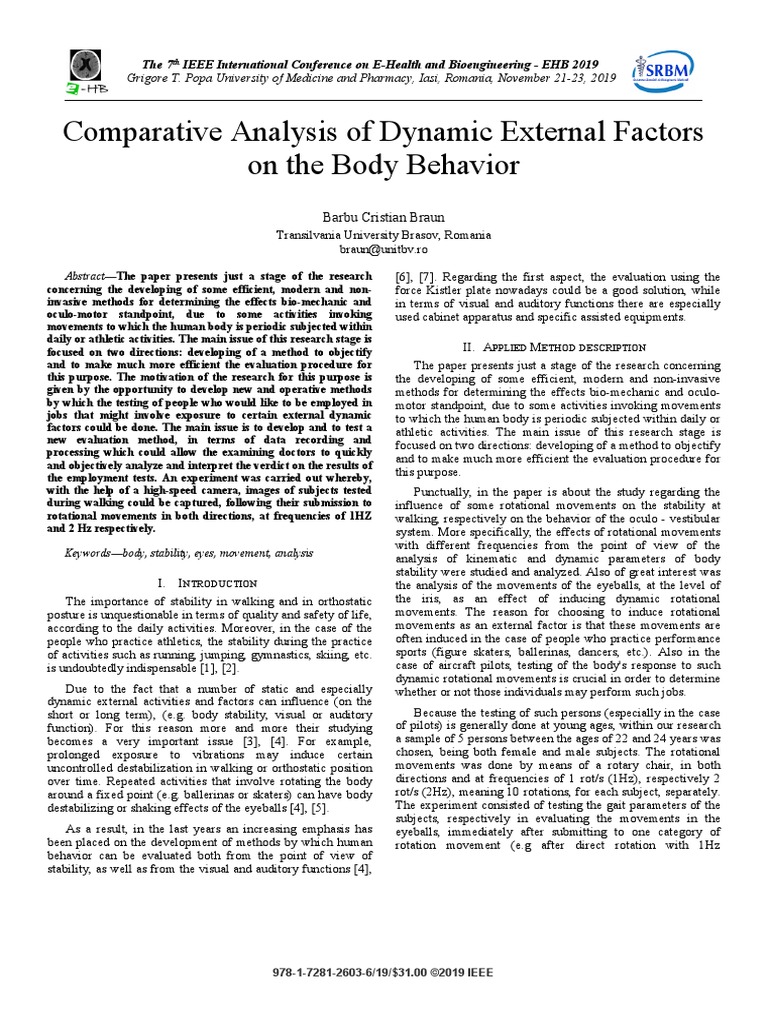 Comparative Analysis of Dynamic External Factors On The Body Behavior | PDF | Boolean Data Type ...