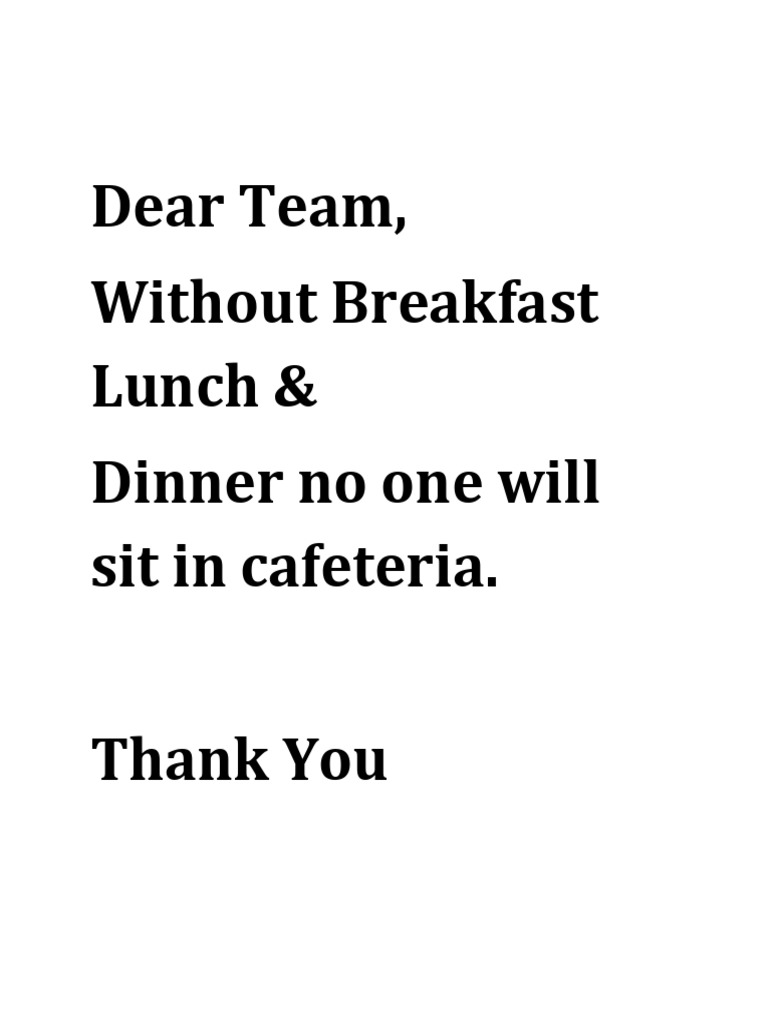Dear Team Notice | PDF