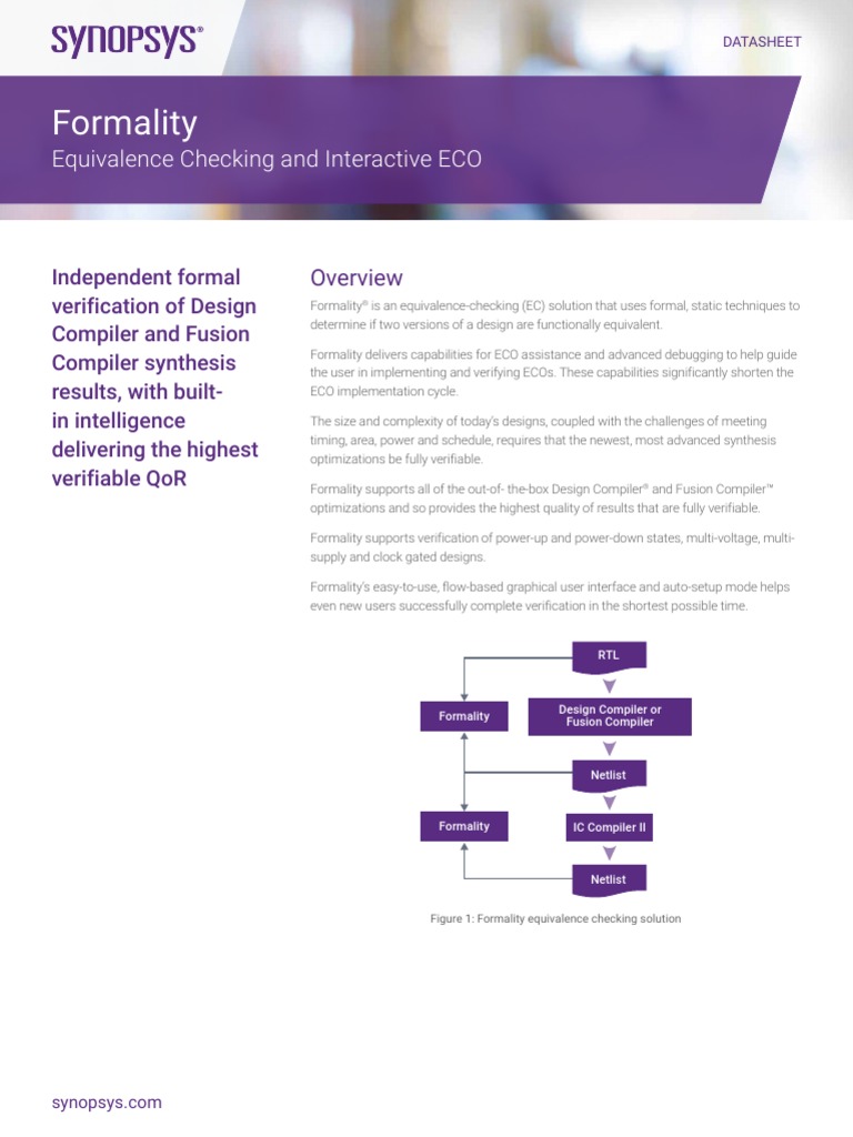 Formality: Equivalence Checking and Interactive ECO | PDF | Formal Verification | Compiler