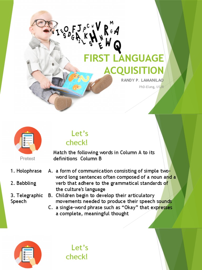 First Language Acquisition | PDF