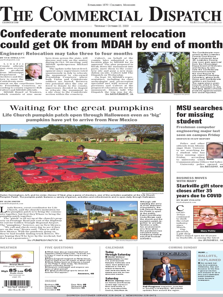 Commercial Dispatch Eedition 10-22-20 | PDF | Joe Biden | Donald Trump